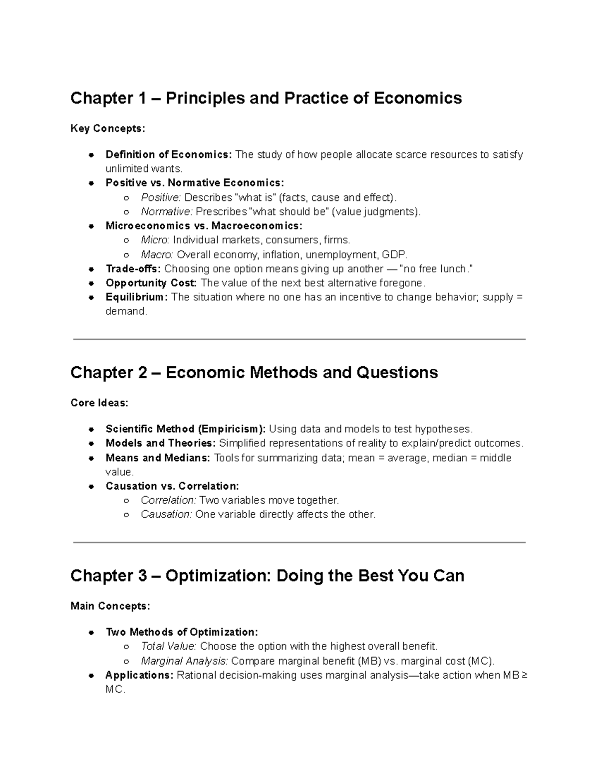 Econ 202: Principles of Economics - Key Concepts & Exam Tips - Studocu