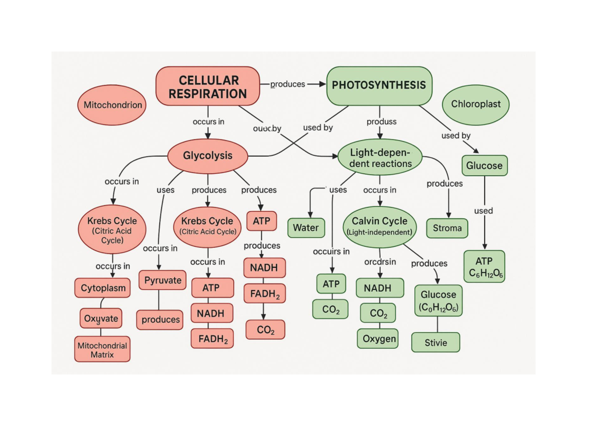 Photosynthesis Concept Map Biology