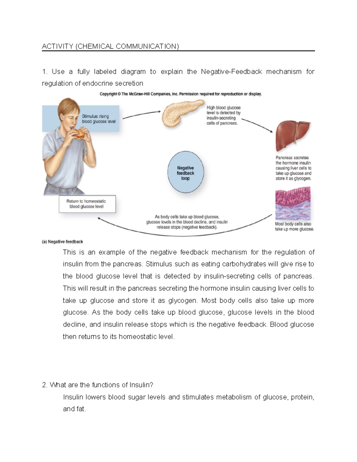 Chemical Communication - ACTIVITY (CHEMICAL COMMUNICATION) Use a fully ...