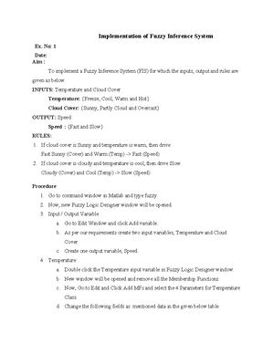 Soft Computing Lab Manual - DEPARTMENT OF ARTIFICIAL INTELLIGENCE AND DATA SCIENCE CCS364 – SOFT ...