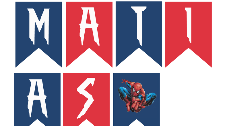 Banderitas 4 - Banderas de spiderman - Diseño curricular 1 - 1 1 In A
