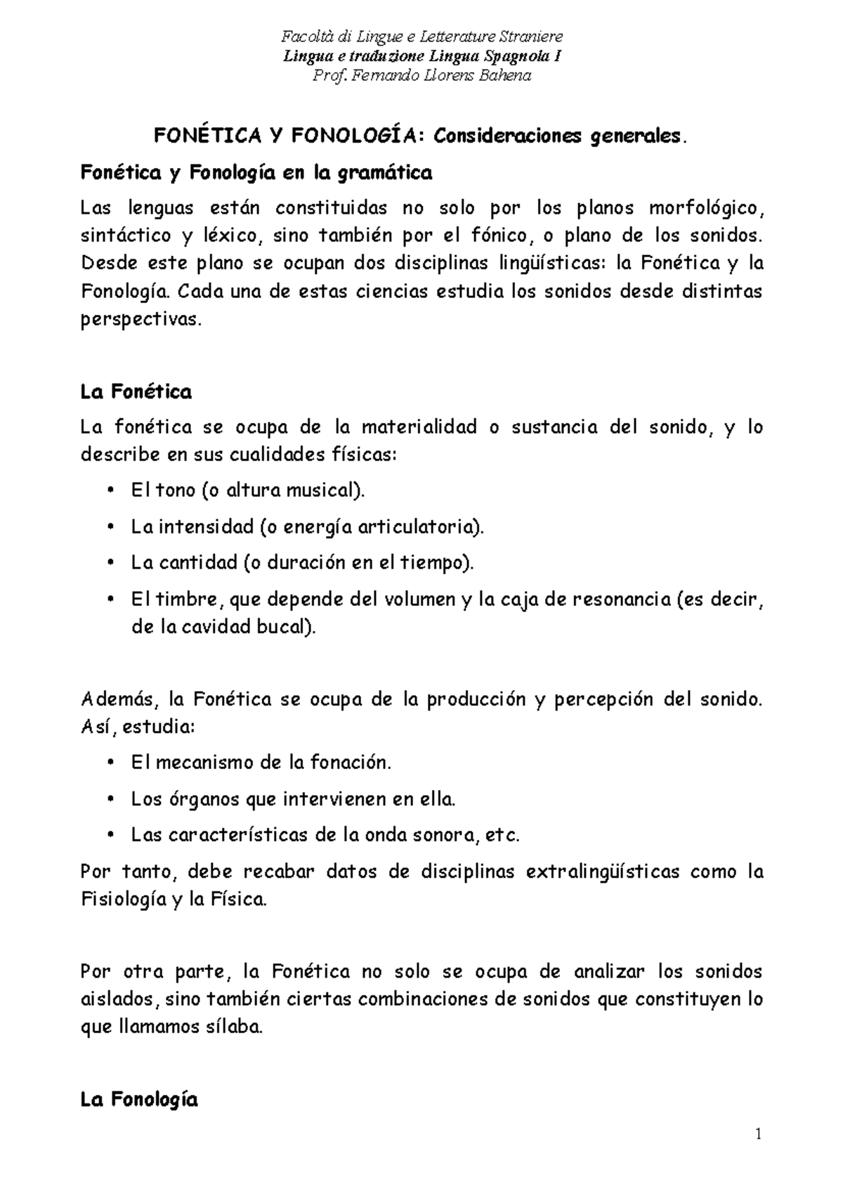 Fonética y Fonología en la Gramática - LE1 - Studocu