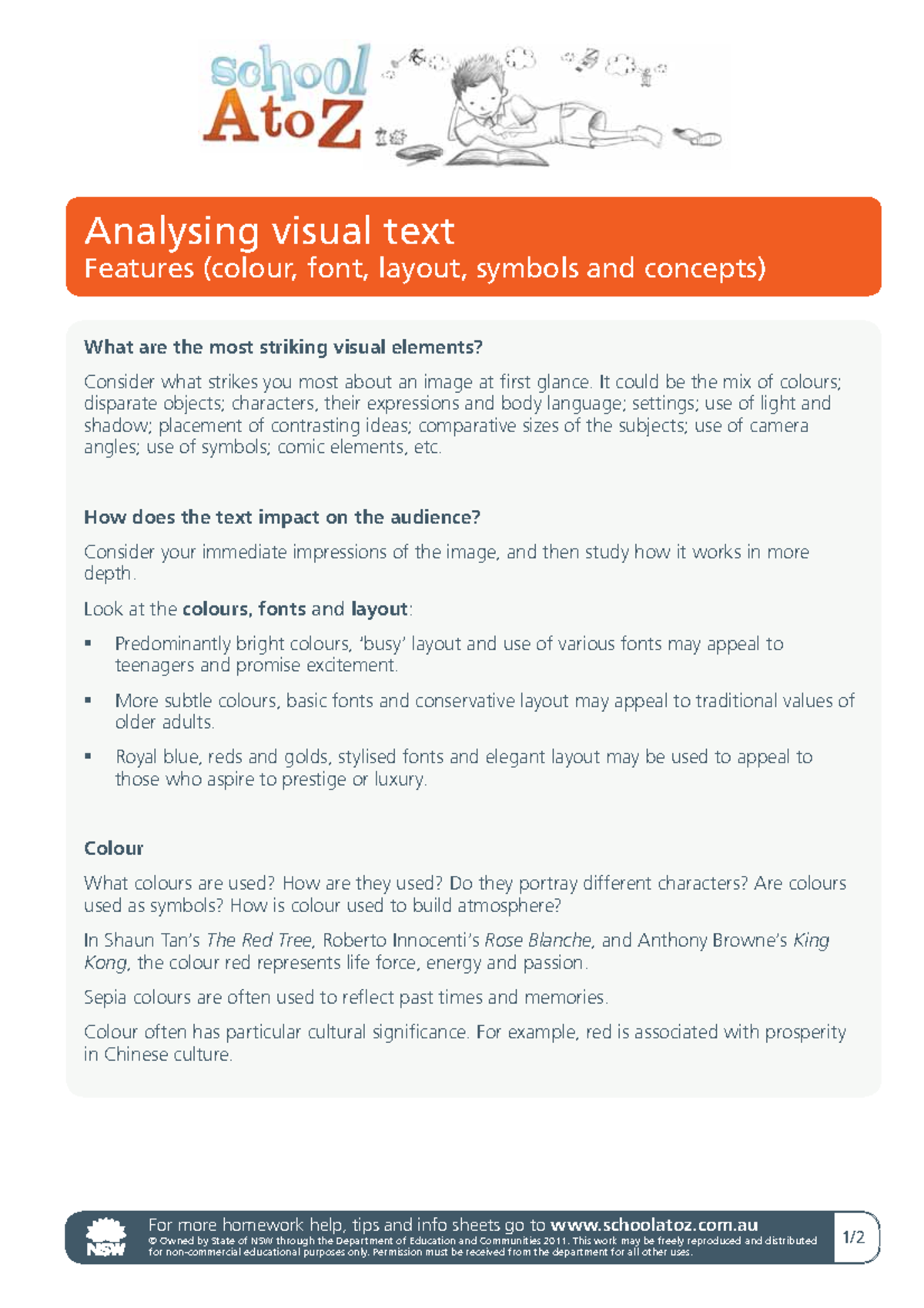 Visual Texts: Analyzing Features and Audience Impact - Studocu