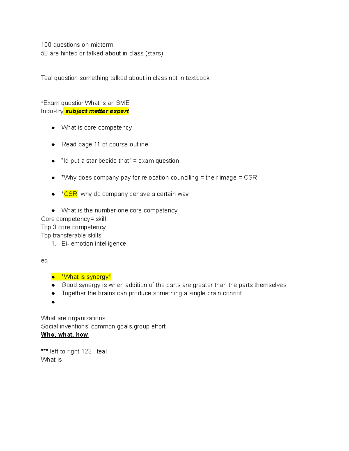 100 Questions on Org Behavior Midterm - Key Concepts & Hints - Studocu