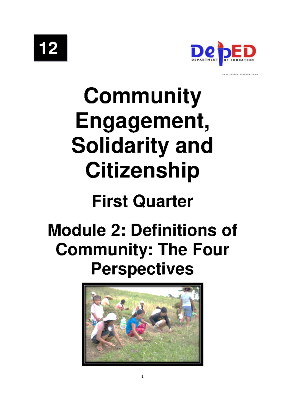 HUMSS_CSC12-IIa-c-2: Definitions of Community from Four Perspectives ...