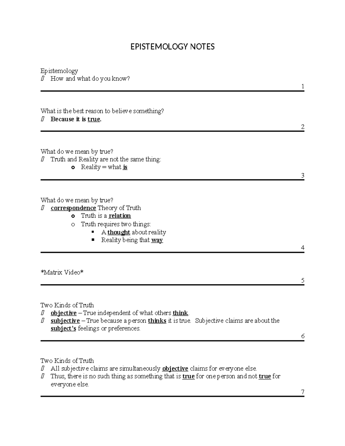 06 PHIL 103 Epistemology Study Notes and Key Concepts - Studocu