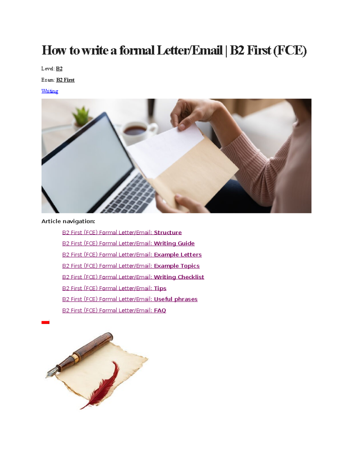 How to Write a Formal Letter - B2 First (FCE) Guide - Studocu