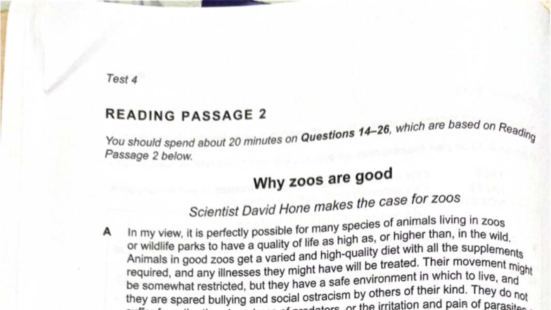 Test 4 Reading Passage 2: The Importance of Zoos in Conservation - Studocu