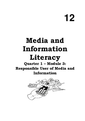 3 Q1 MIL - Module 3 Quarter 1 Media Information Literacy - 12 Media and ...