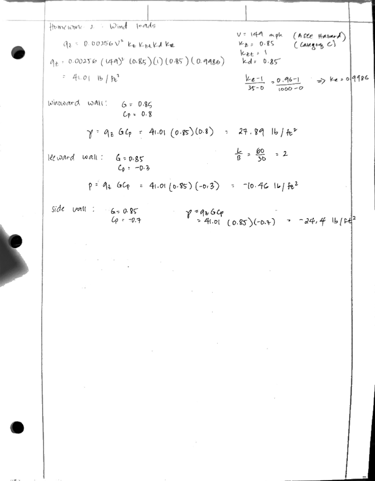 Xcvbnm - fjnfjsak nc js njaniv sn jvhos - Homework 2 . Wind loads V ...
