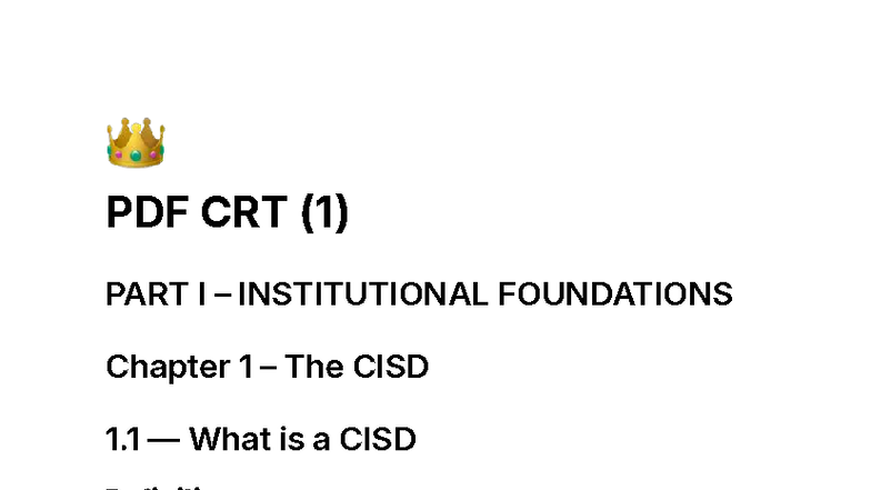 PDF CRT (1) - Institutional Foundations: Understanding CISD Dynamics ...