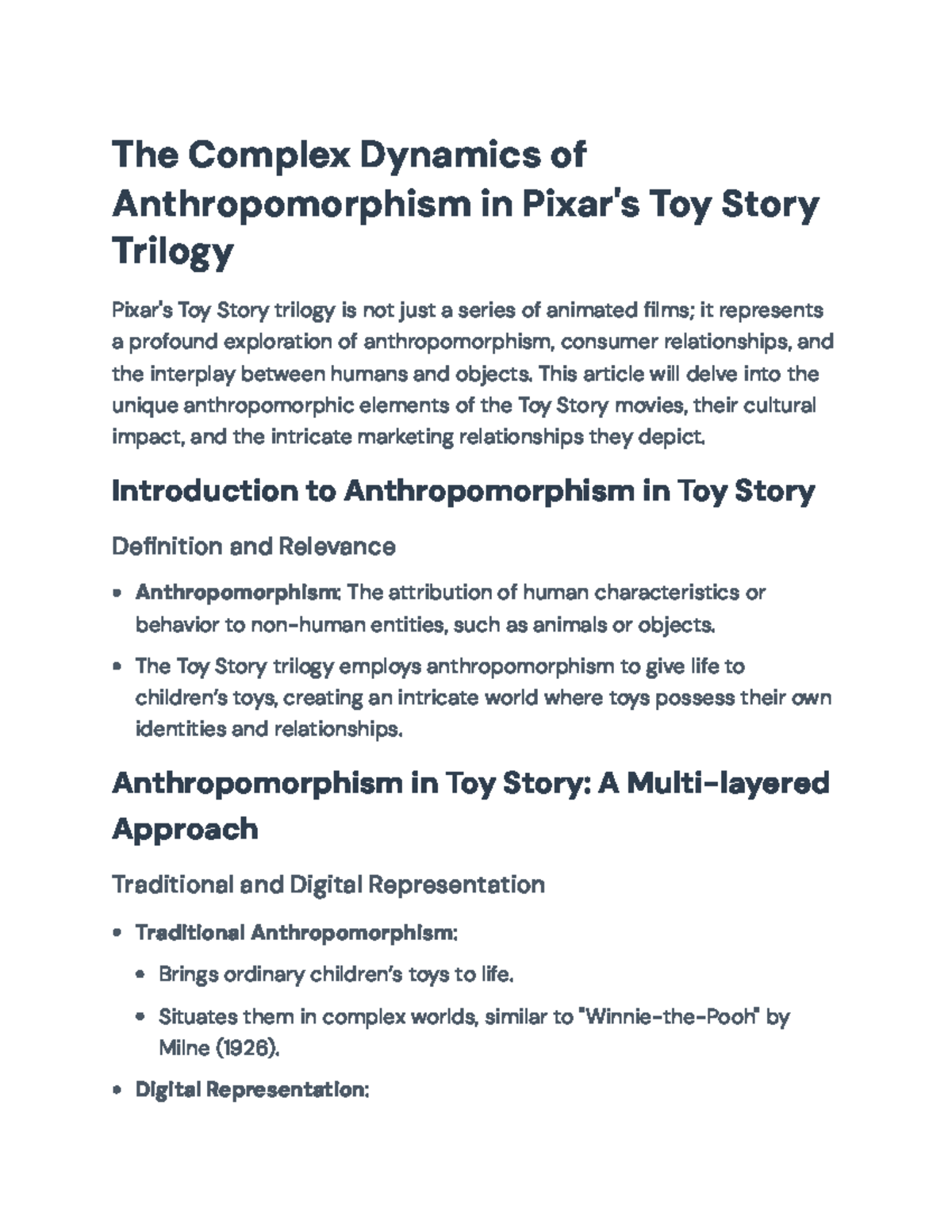 Exploring Anthropomorphism and Marketing in Pixar's Toy Story Trilogy ...