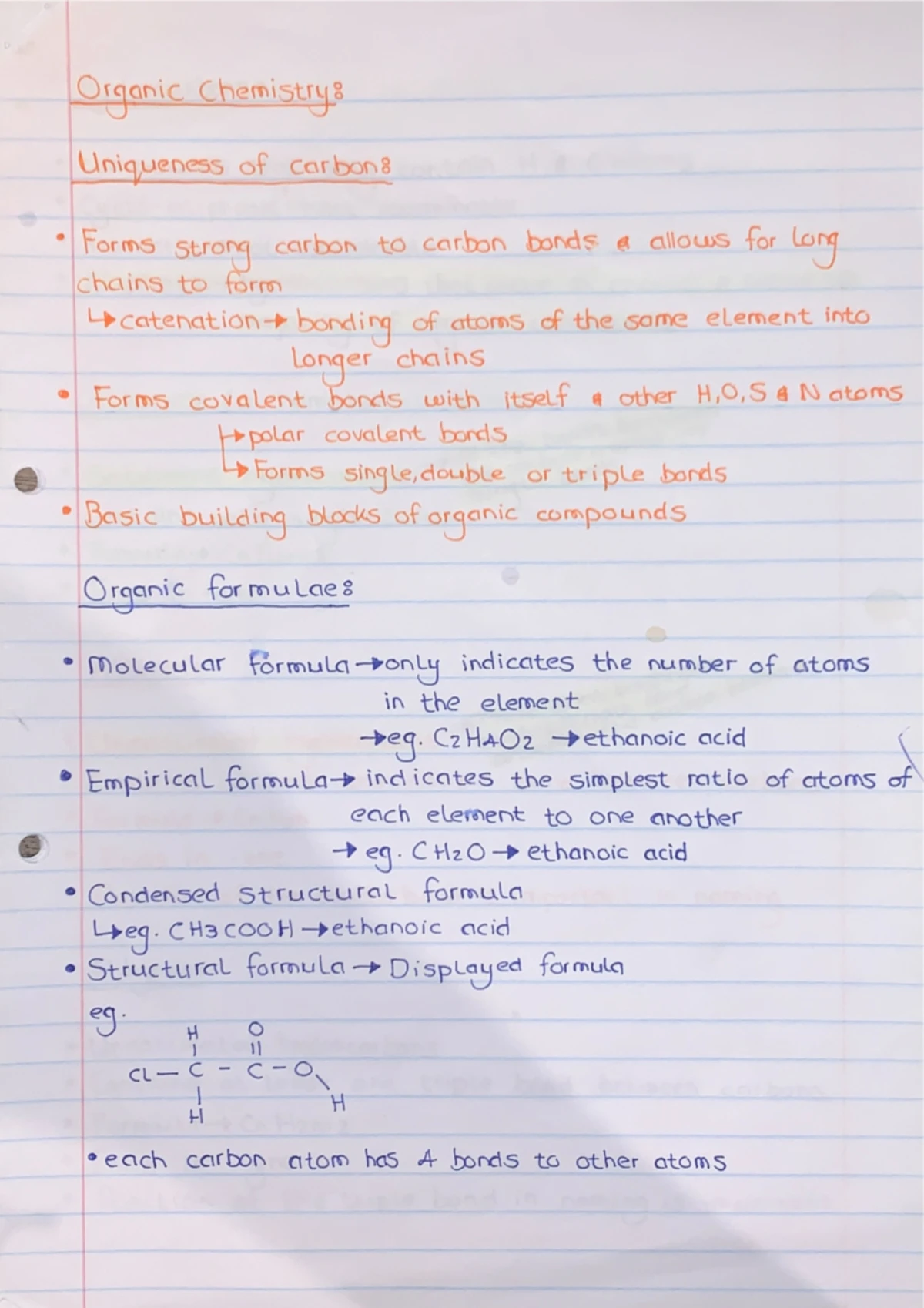 Organic Chemistry Notes - CEM1000W - Studocu