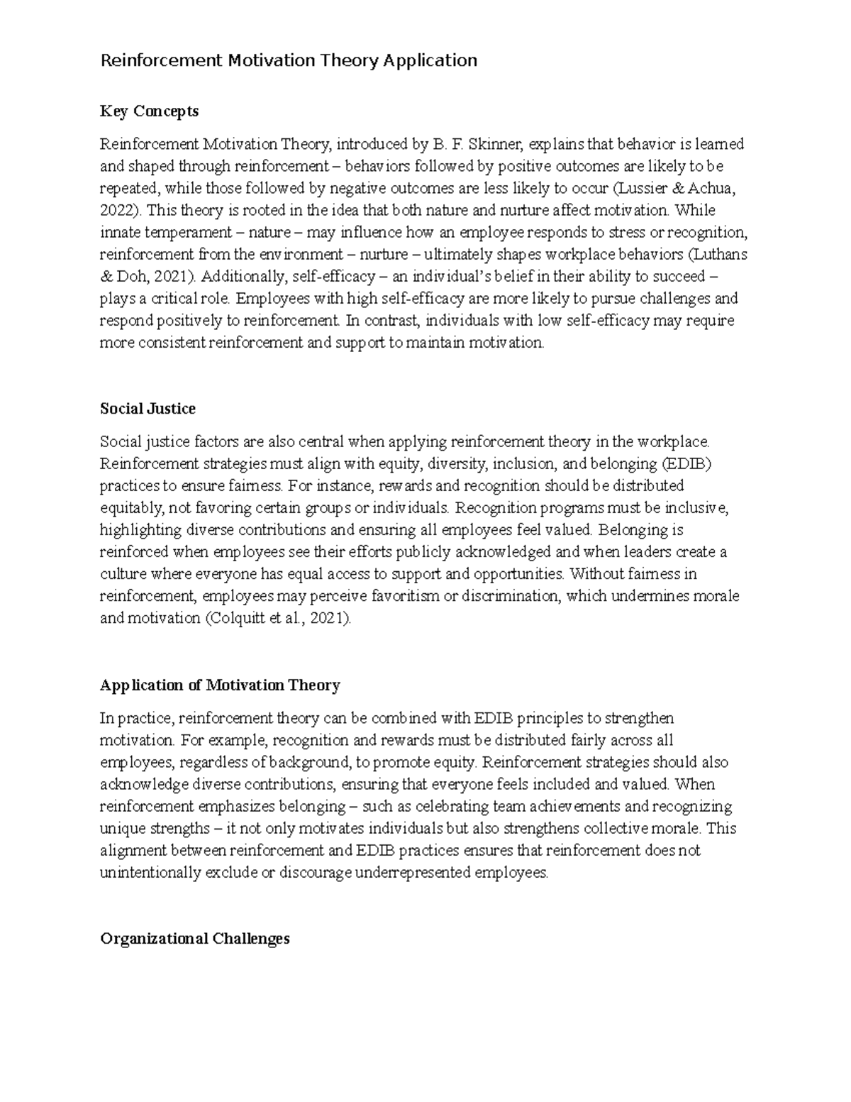 Reinforcement Motivation Theory Application: Key Concepts & EDIB ...