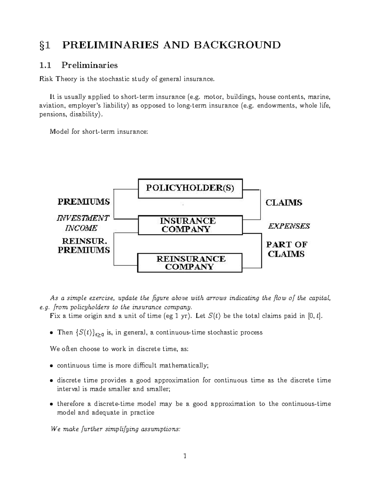 Risk Theory Notes: Chapters 1-9 (2021) Summary and Concepts - Studocu