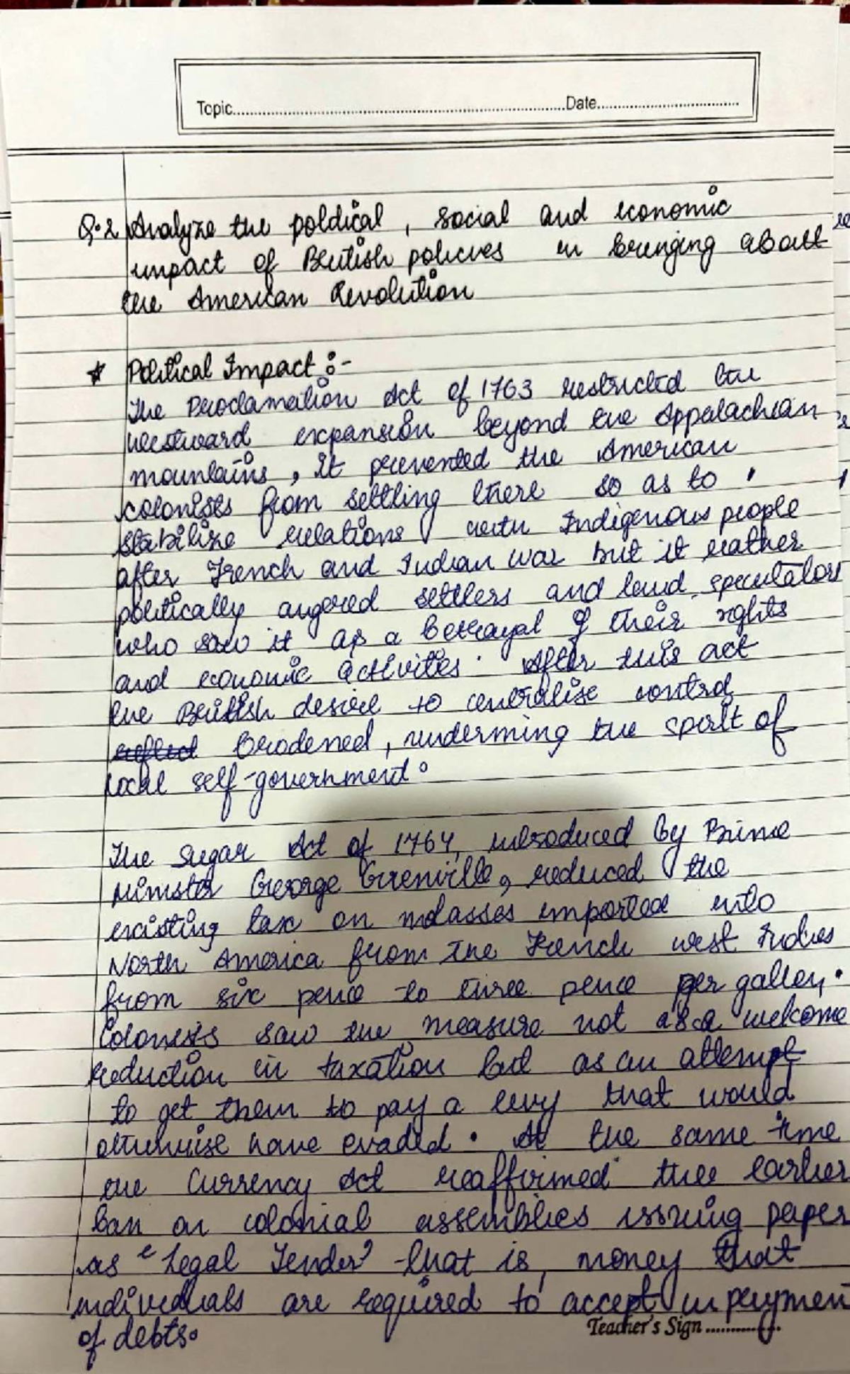 American Revolution: Political & Economic Impacts of British Policies ...