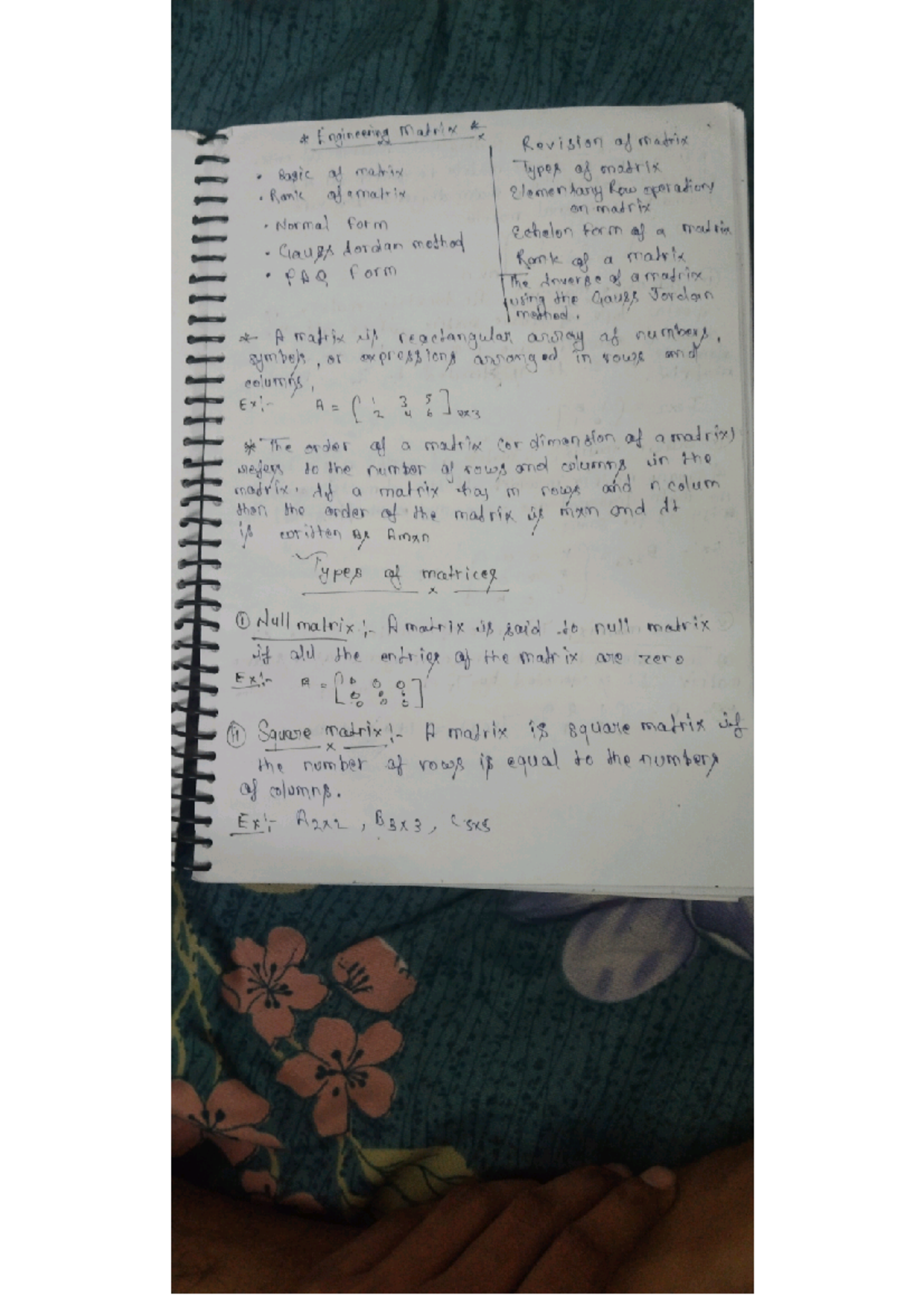 Matrices - ertg - Engineering Matrix Revision of matrix Basic of matrix ...