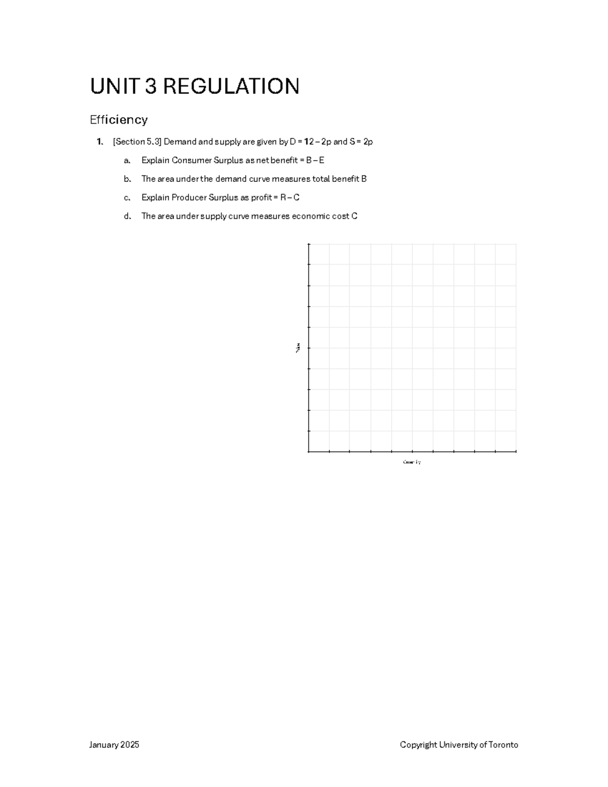 03 Regulation - Notes: Consumer and Producer Surplus Analysis - Studocu