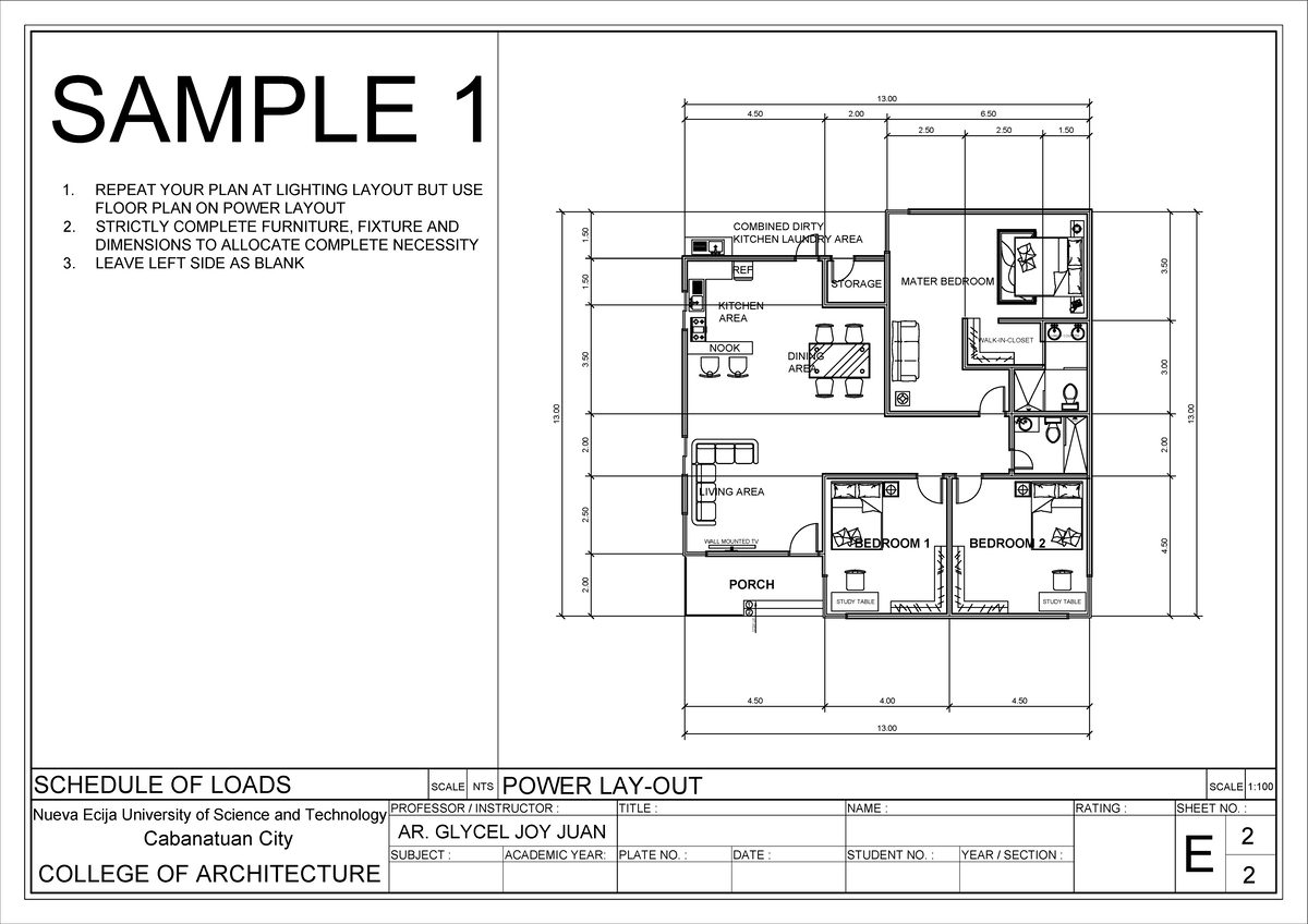 P1-4 - IA Lighting Layout Plan with Furniture & Fixture Details - Studocu