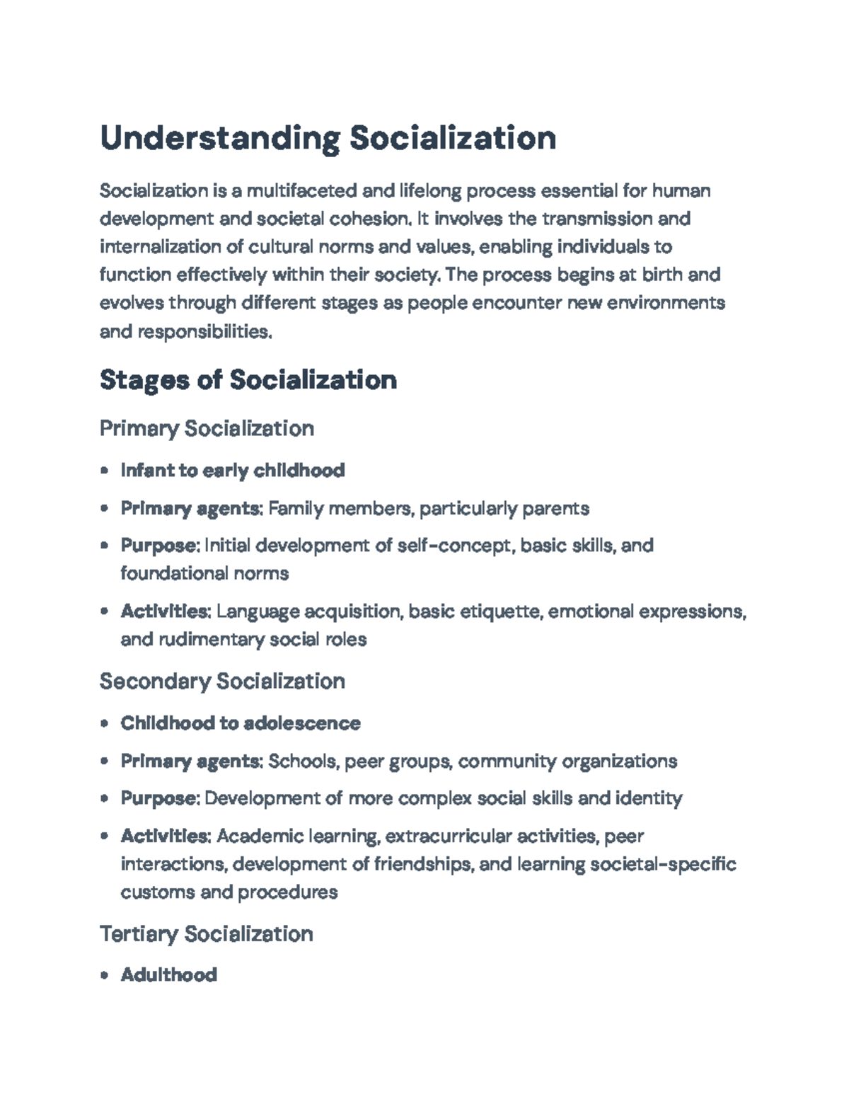 Understanding the Process of Socialization: A Comprehensive Overview ...