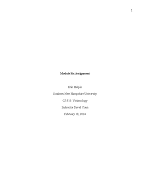 CJ-315 Module Seven Project Two - Module Seven: Project Two Erin Halpin ...