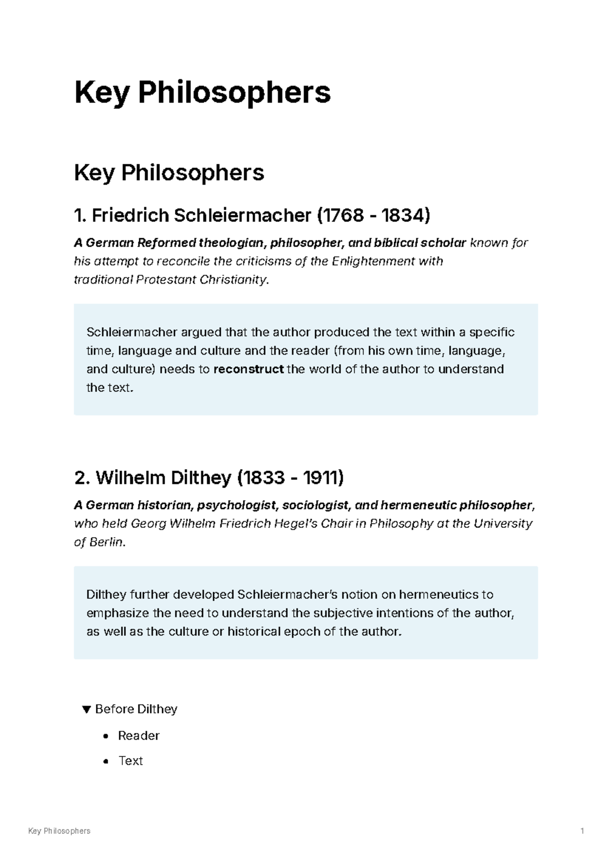Key Philosophers in Hermeneutics: Insights and Contributions - Studocu