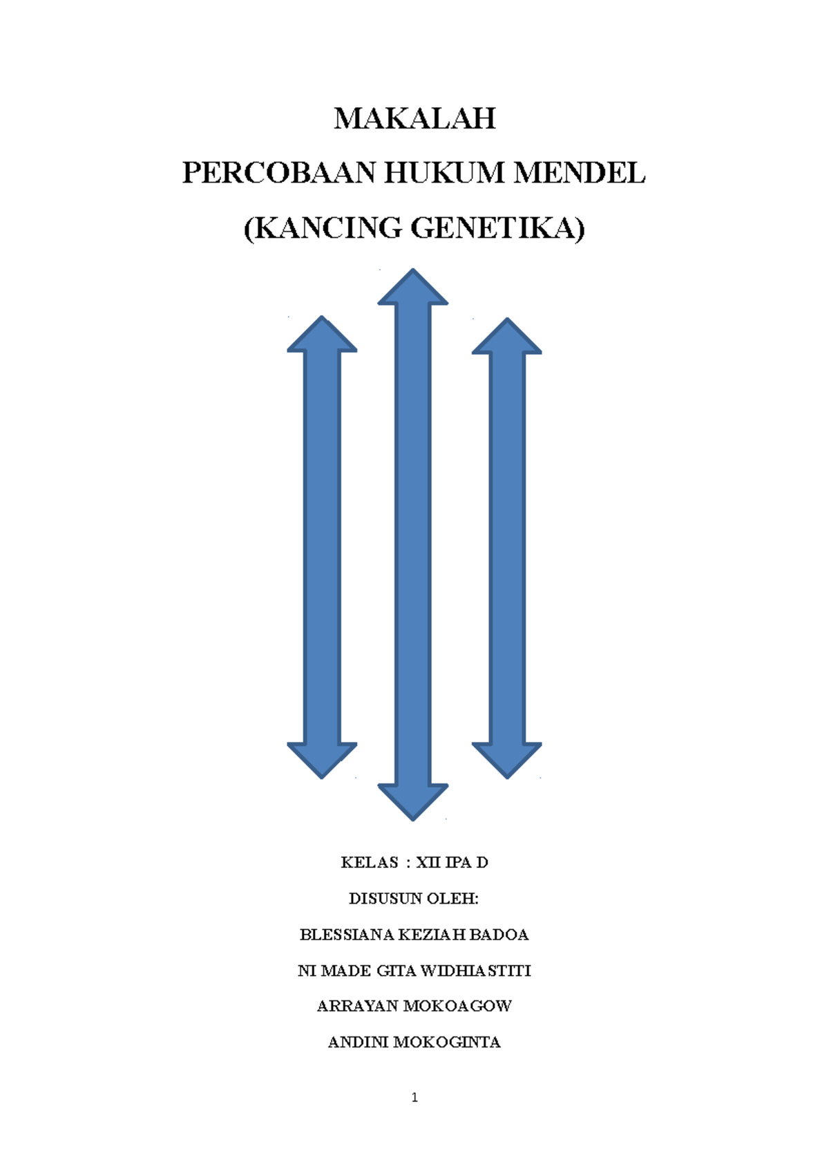 Makalah Praktikum Genetika: Percobaan Hukum Mendel (Kancing Genetika ...