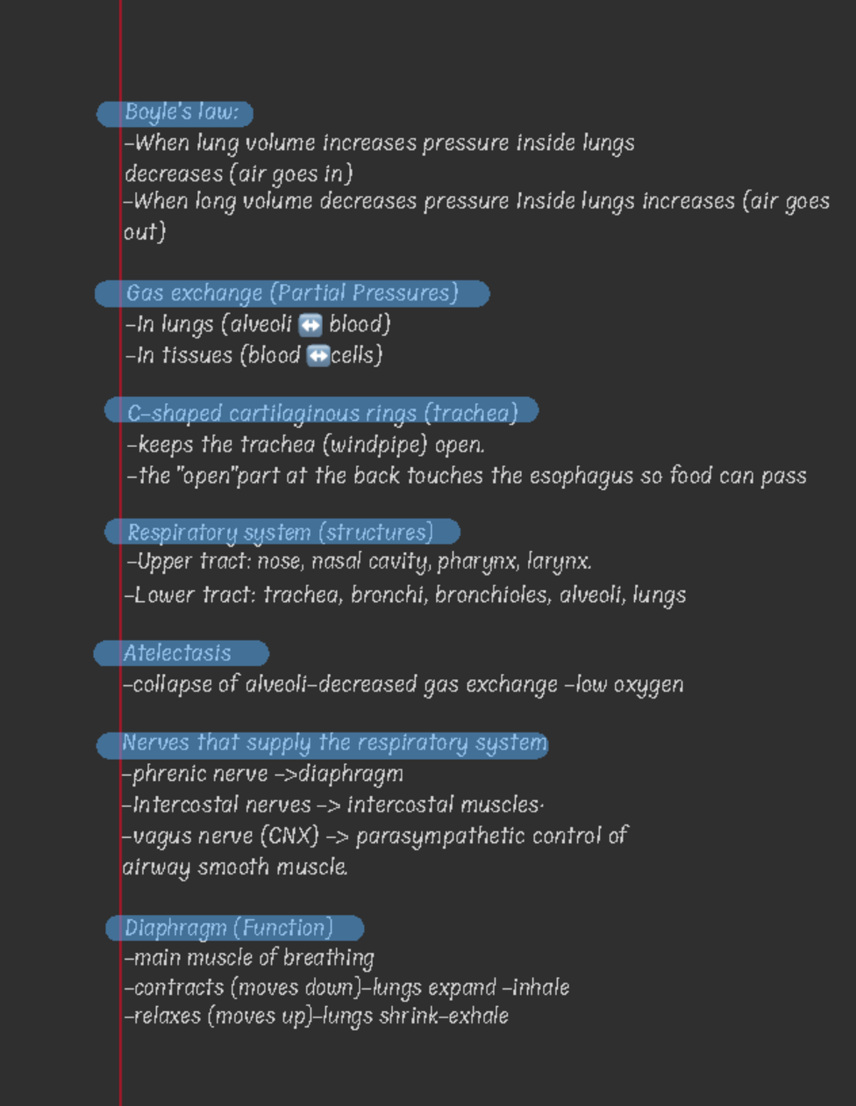 Life Science: Respiratory System Overview and Gas Exchange Notes - Studocu