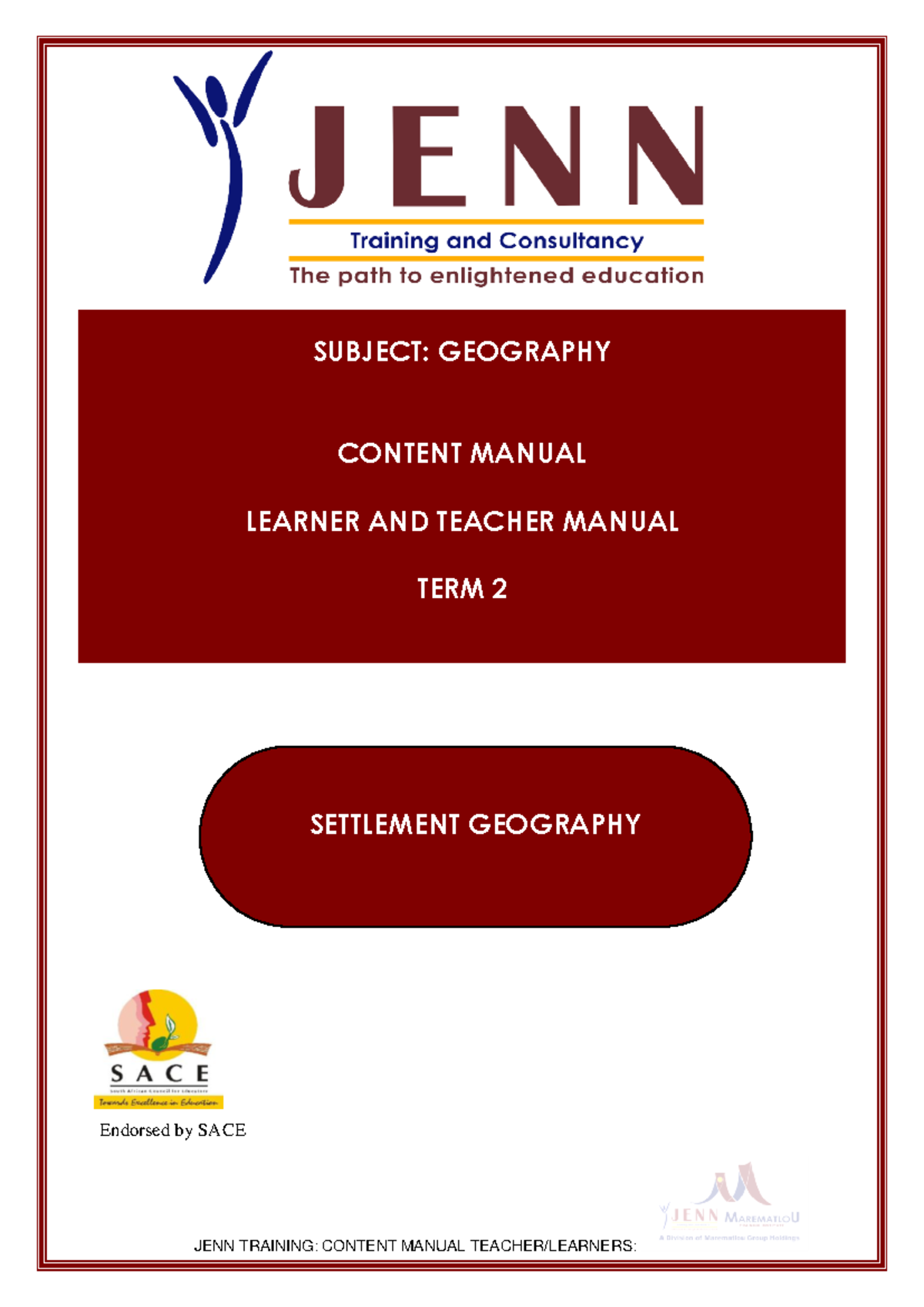 Best Practices in Settlement Geography: GEOG Term 2 Guide - Studocu