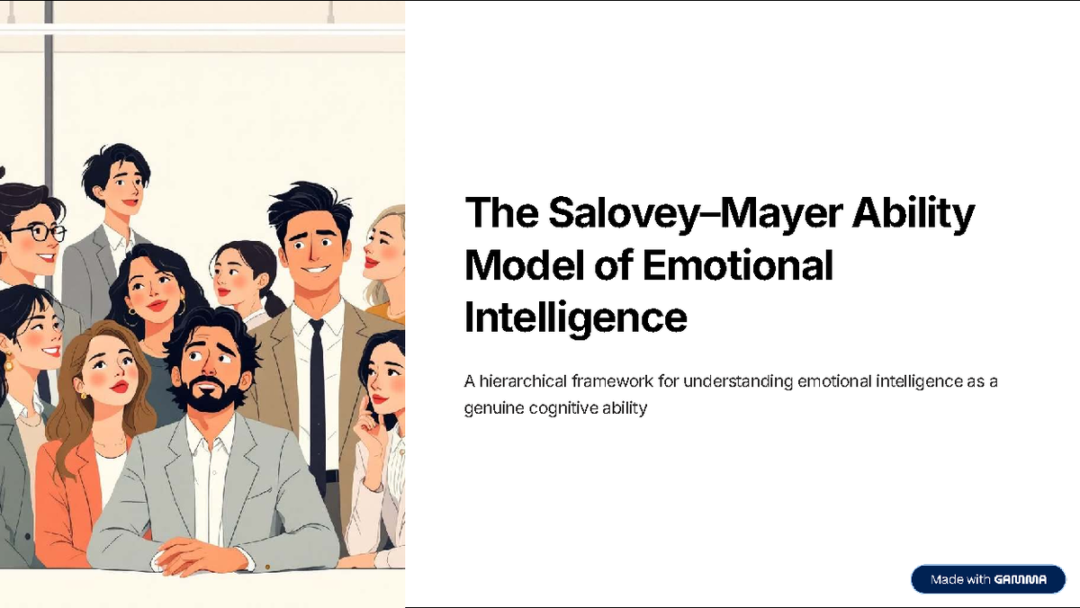 The Salovey-Mayer Ability Model of Emotional Intelligence: A ...