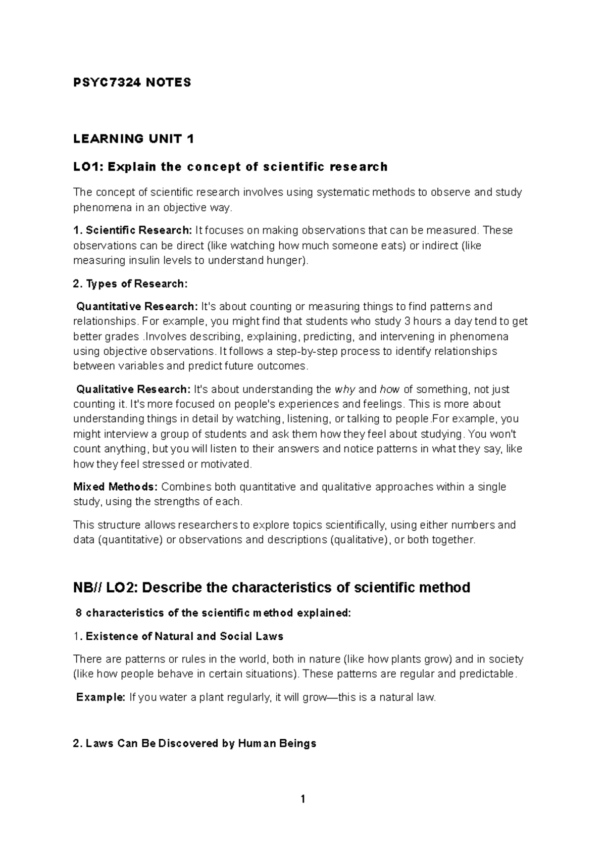 PSYC7324 Research Psychology Final Exam Notes: Understanding Key ...