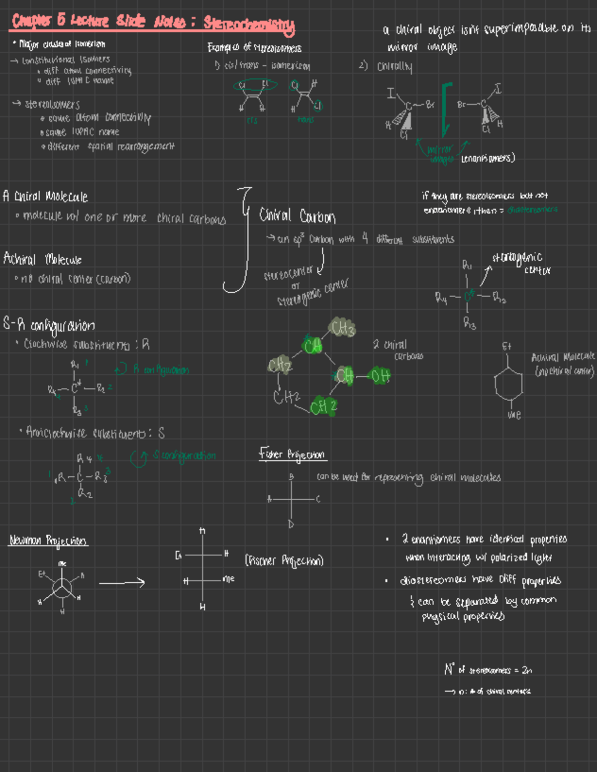 Orgo 5 & 6 Lecture Notes: Stereochemistry & Organic Reactions - Studocu