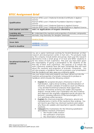 [Solved] Compare the mechanisms for the following substitution and - Applied Science BTEC Level ...