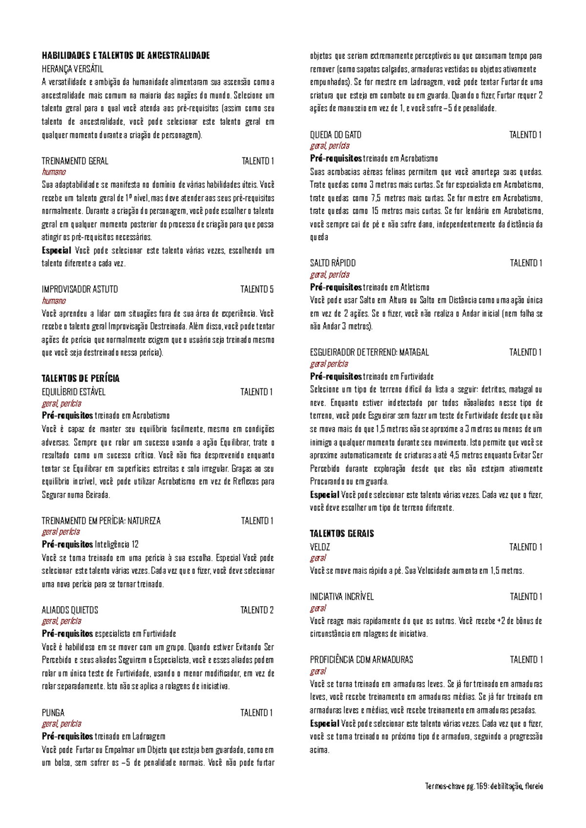 HABILIDADES E TALENTOS DE ANCESTRALIDADE - Kauri Ficha - Studocu