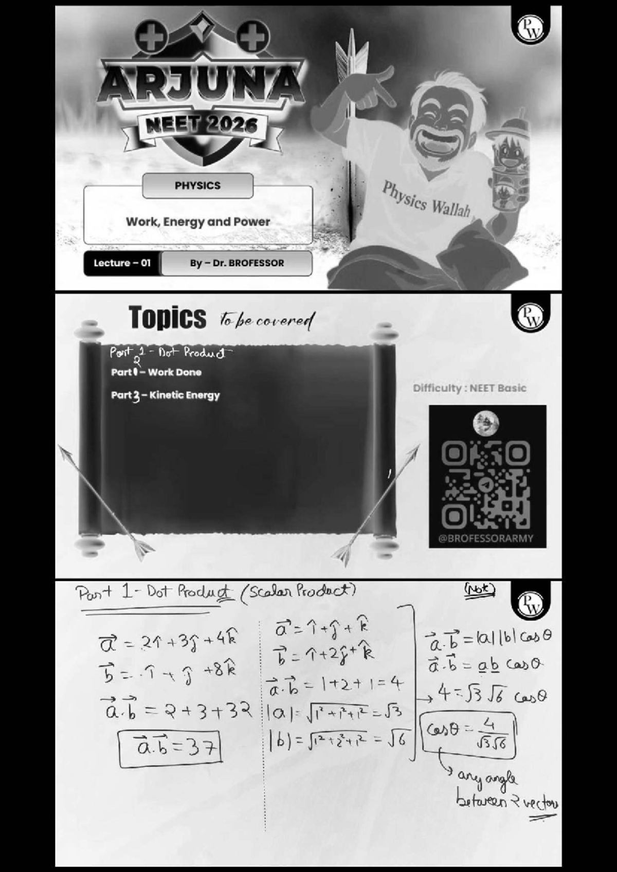 PW ARJUNA NEET 2026 PHYSICS Work, Energy and Power Full Lecture Notes ...