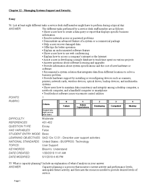 Chapter 11 Managing Systems Implementation TF - True / False Although programmers perform the ...