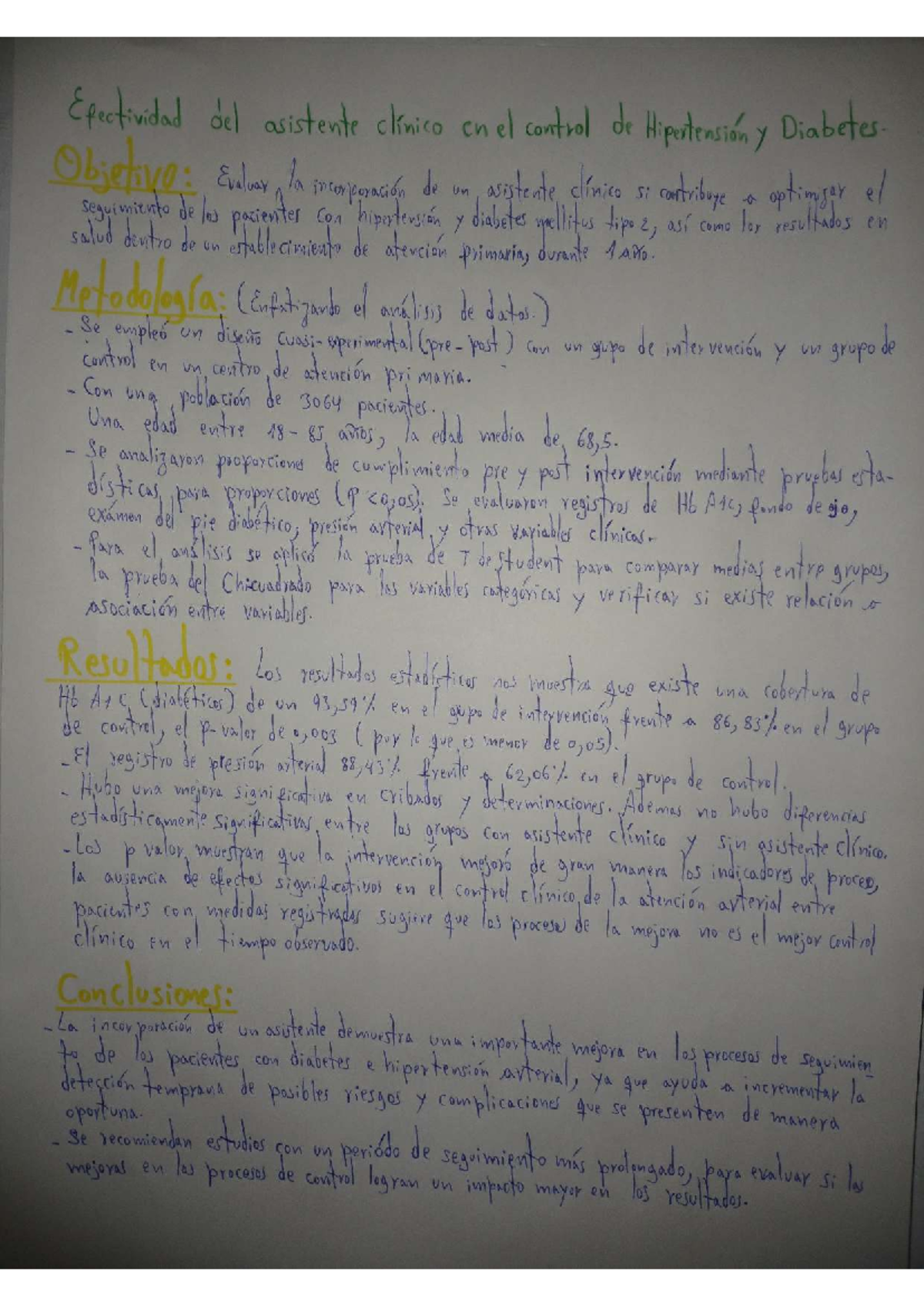 Efectividad del Asistente Clínico en Hipertensión y Diabetes: Estudio ...