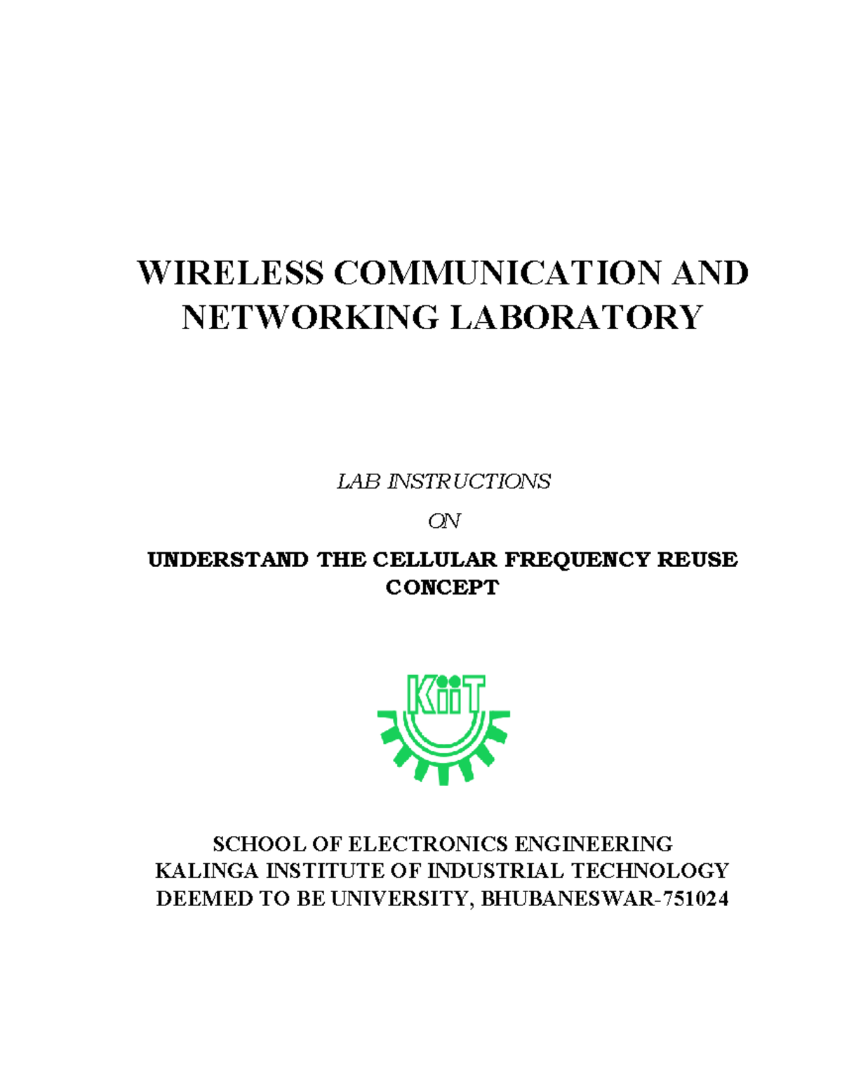 WCN Lab Experiment 6 - WIRELESS COMMUNICATION AND NETWORKING LABORATORY ...