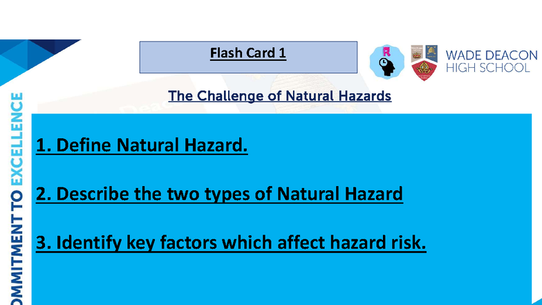 Flash Cards 1-10: The Challenge of Natural Hazards and Climate Change ...