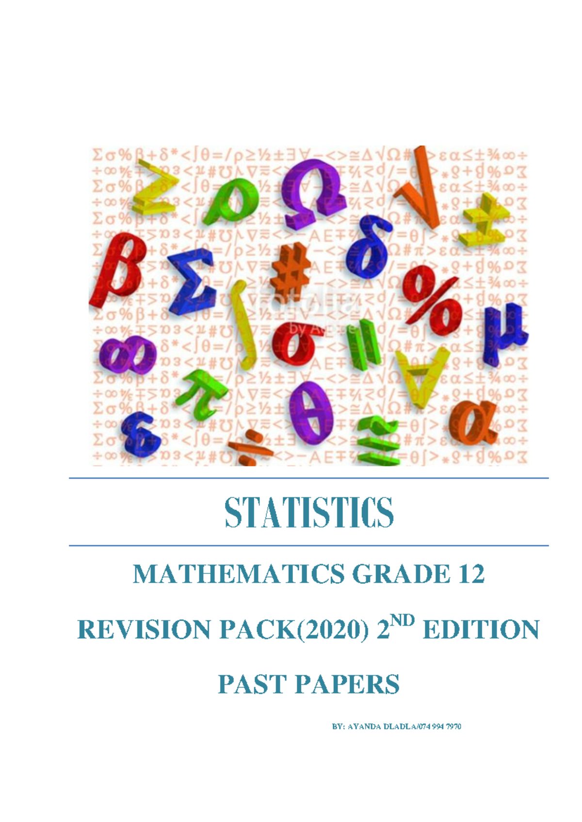 Grade 12 Statistics Revision Pack 2020: Past Papers & Questions - Studocu