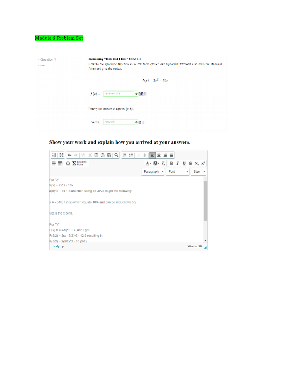 Mat136 Module 6 Problem Set Solutions and Strategies - Studocu