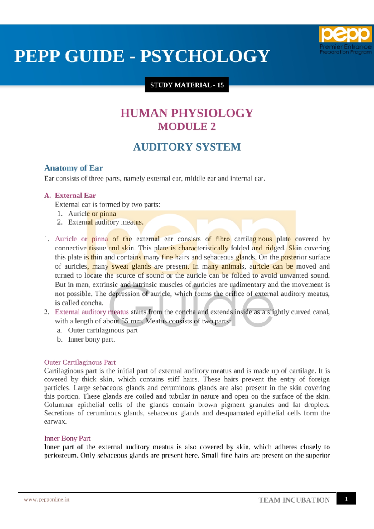 PEPP Guide: Psychology and Physics Module 2 Overview - Studocu