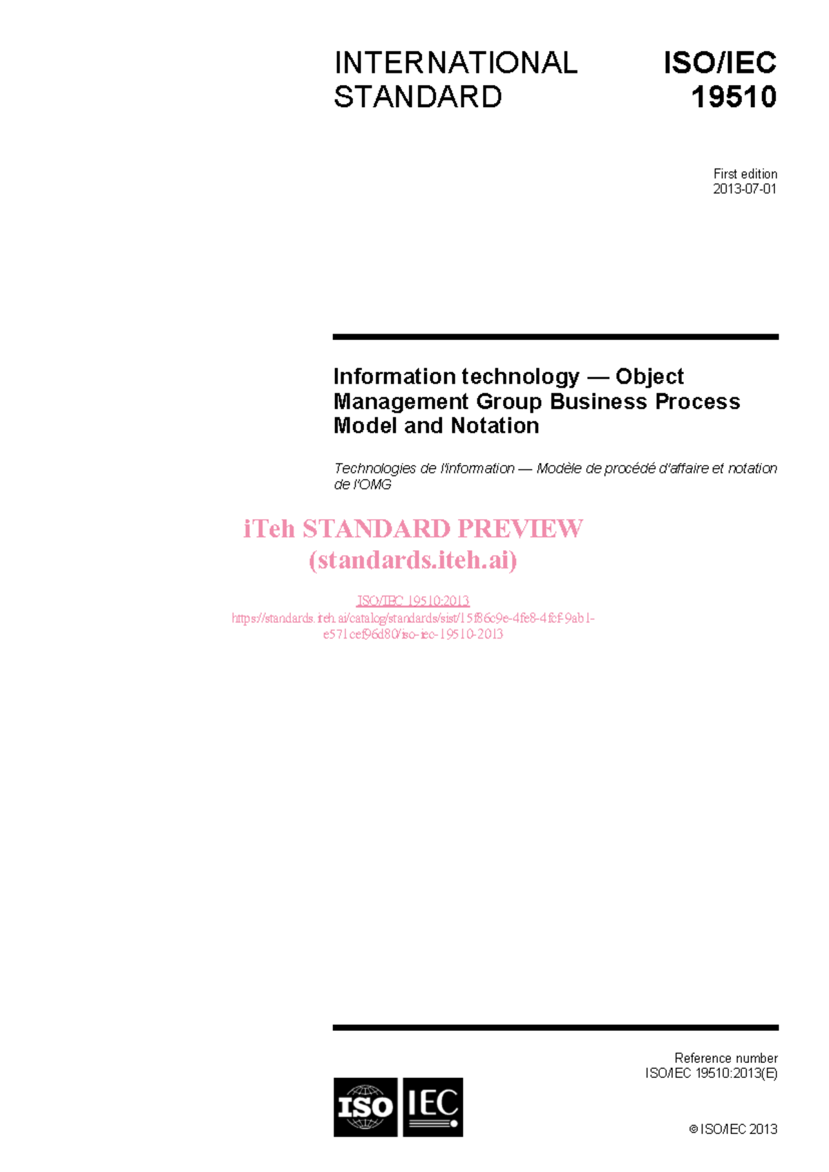 ISO/IEC 19510:2013 - Business Process Model and Notation (BPMN ...
