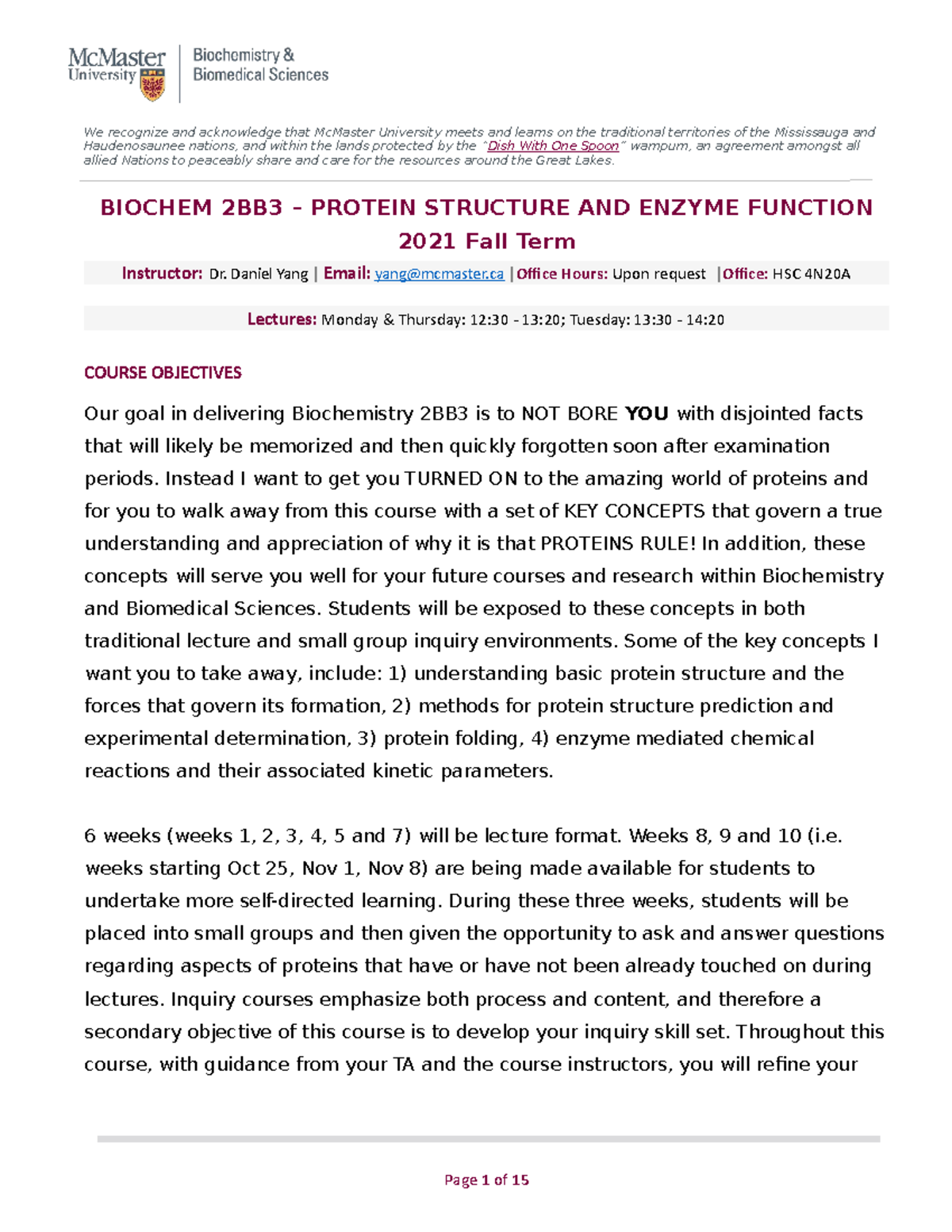 Biochem 2bb3 protein structure and enzyme function f2021 - We recognize ...