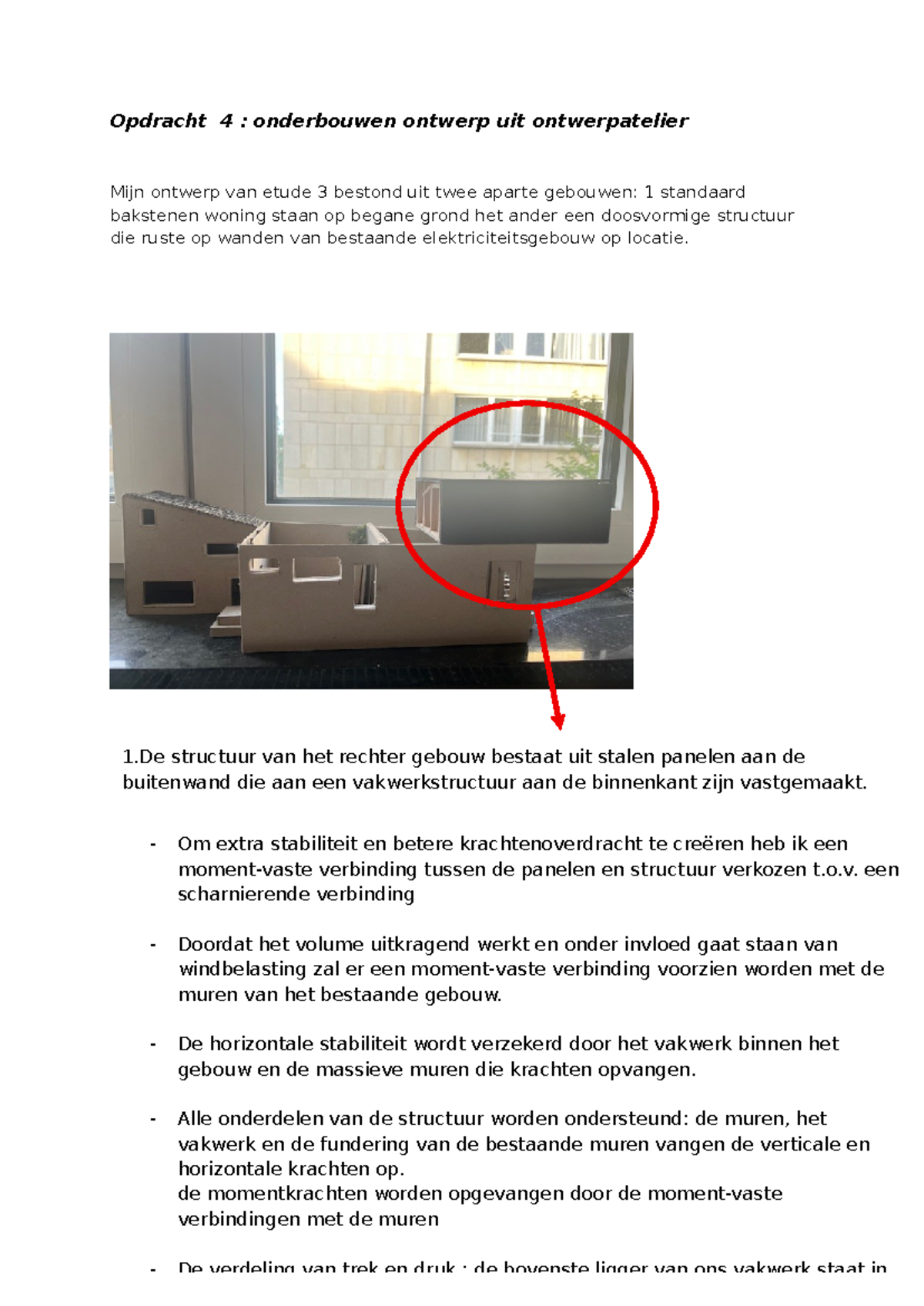 Opdracht 4: Ontwerp en Structuur van Gebouwen in Etude 3 - Studocu