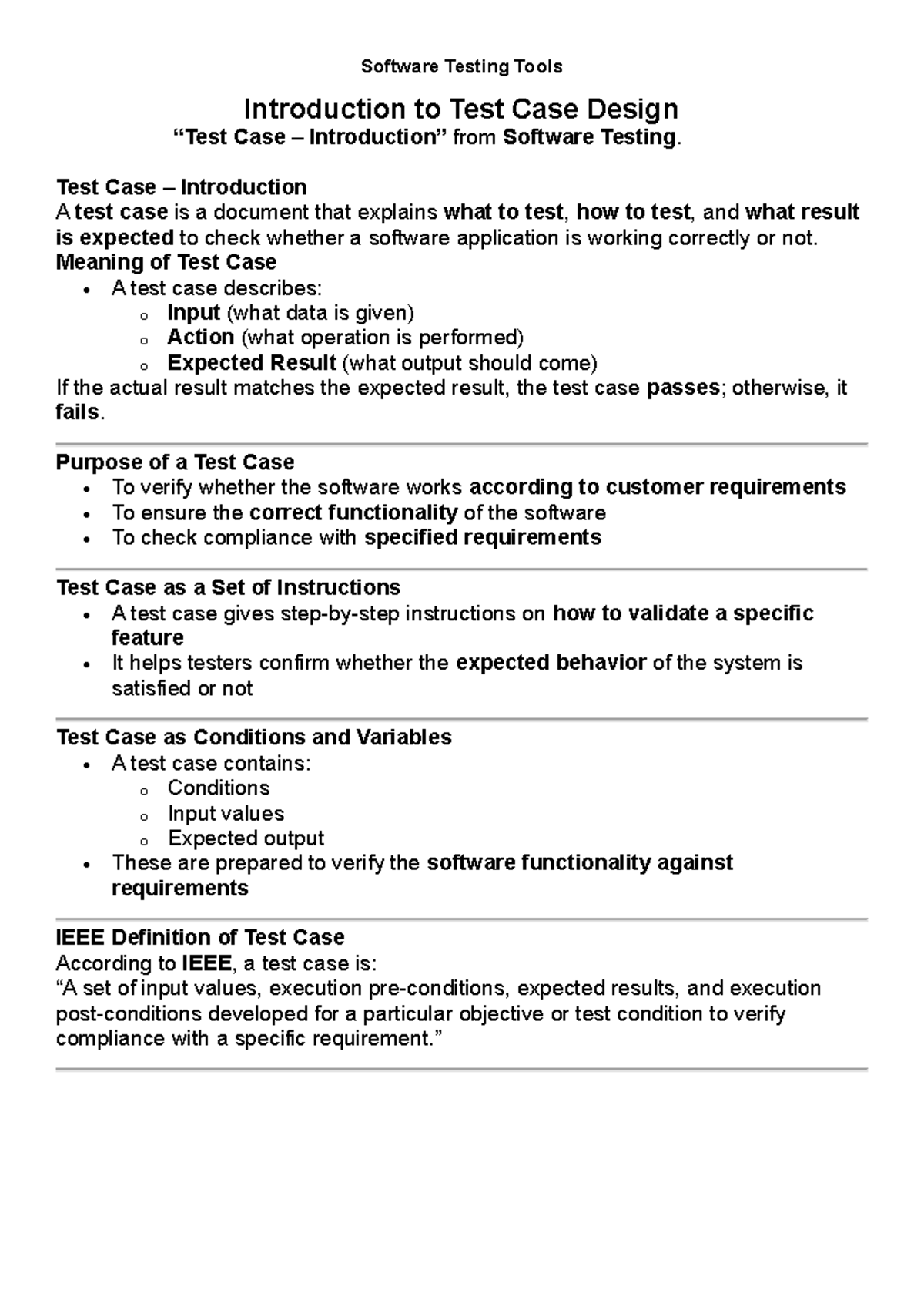Software Testing Tools: Introduction to Test Case Design Techniques ...