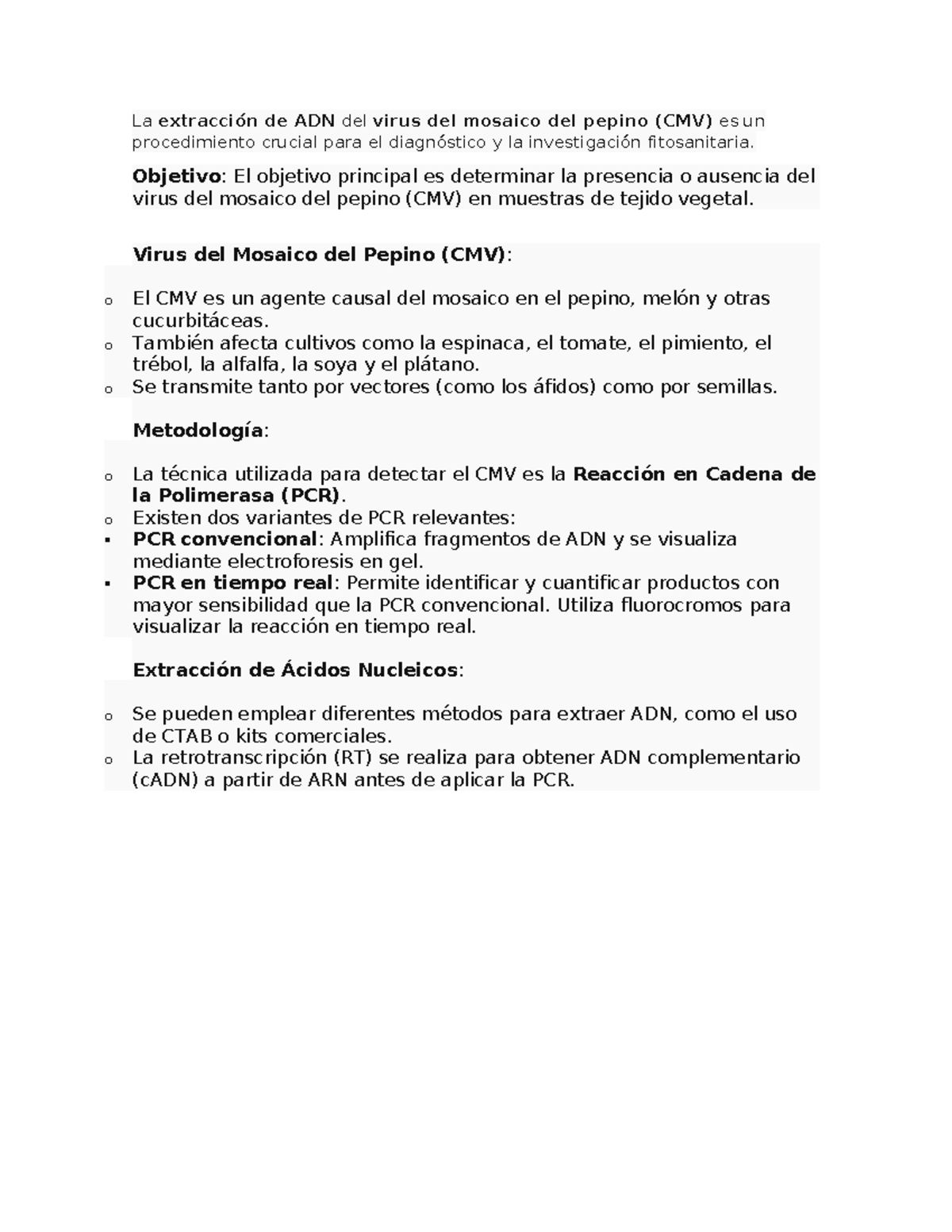 Tratamiento prevención y epidemiologia del cmv - La extracción de ADN ...