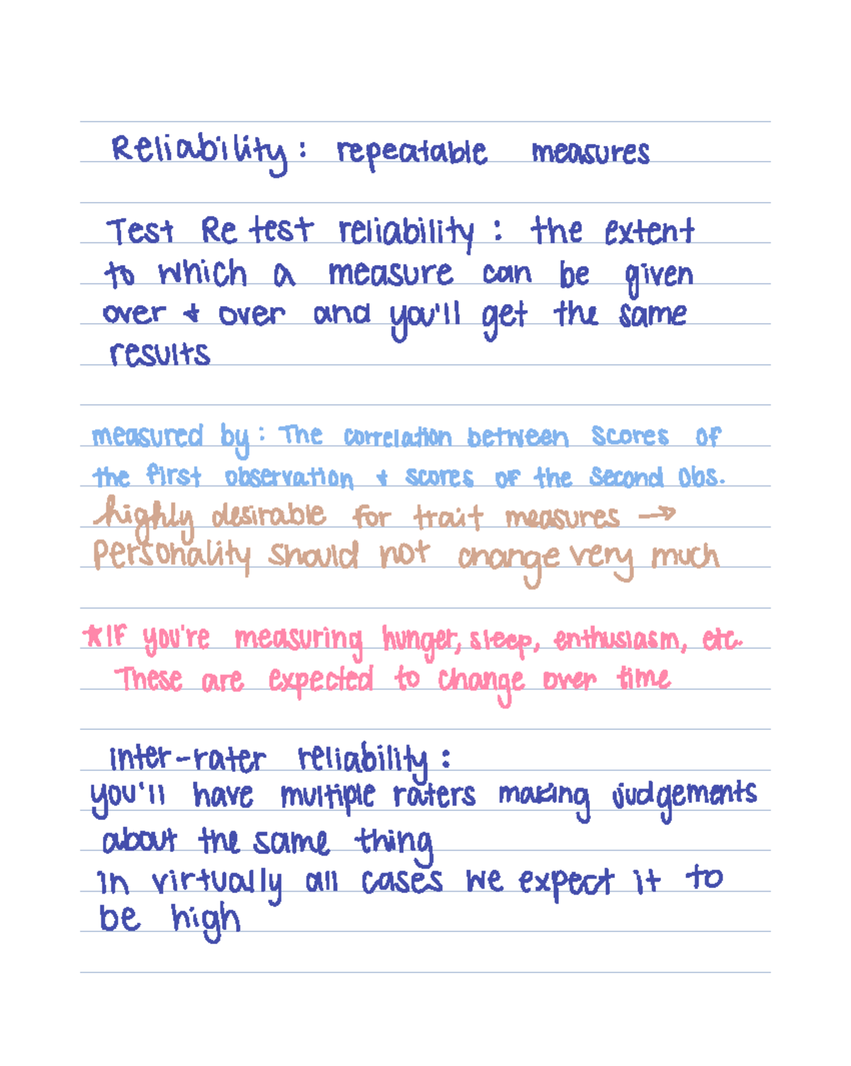 Reliability and Validity Concepts in PSY 101 Measurement - Studocu