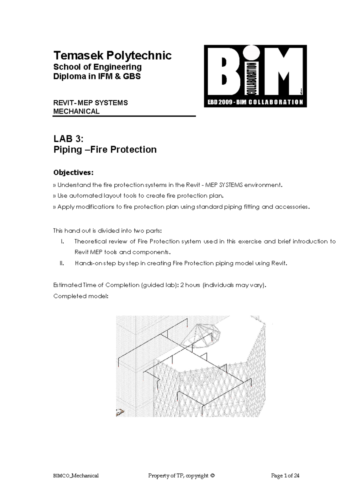 Lab 3: Mechanical Piping for Fire Protection in Revit MEP Systems - Studocu