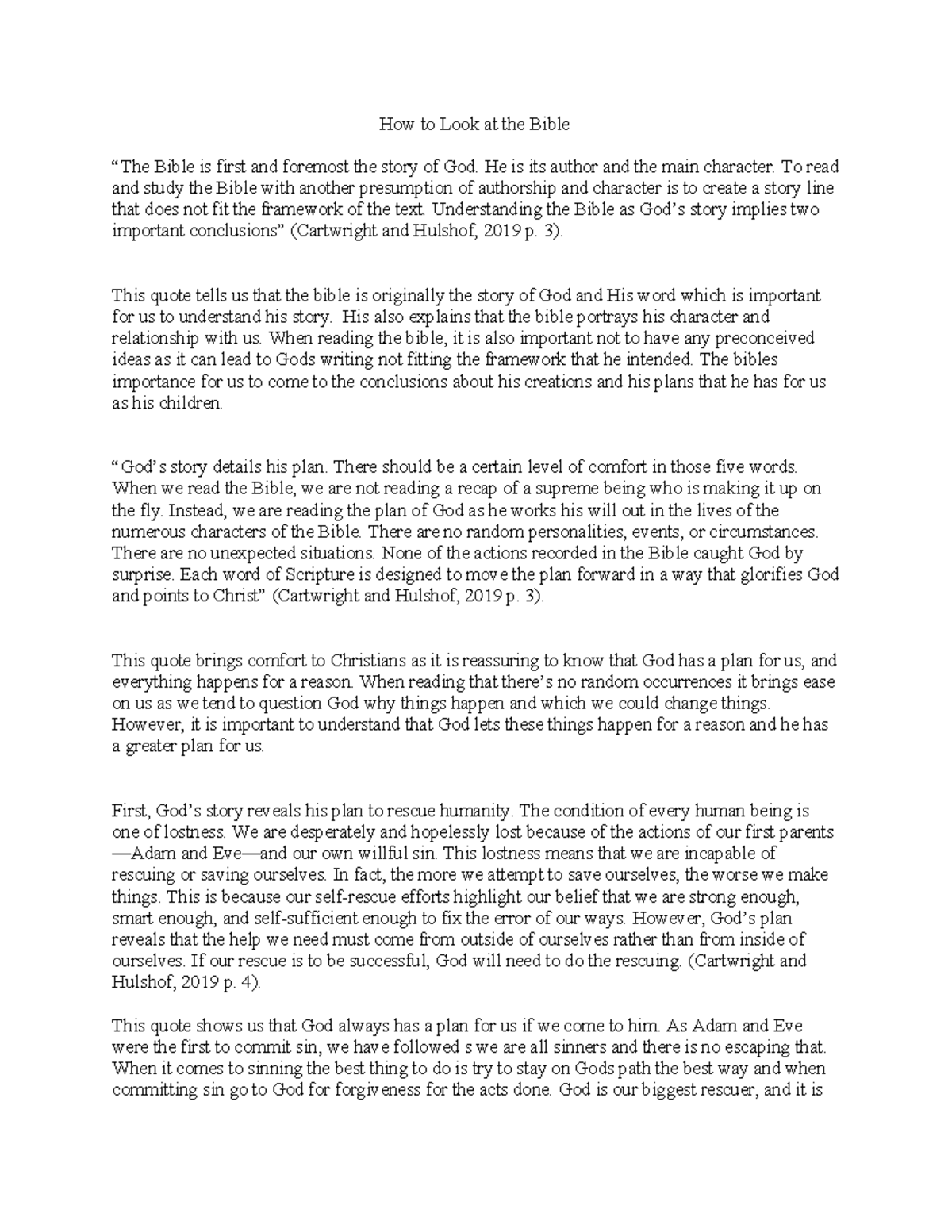 Understanding God's Story: Insights from Bible Study (THEO 101) - Studocu